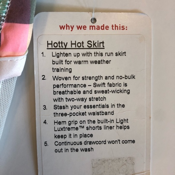 lululemon athletica | Skirts | Nwt Lululemon 6 Hotty Hot Skirt Plaid ...